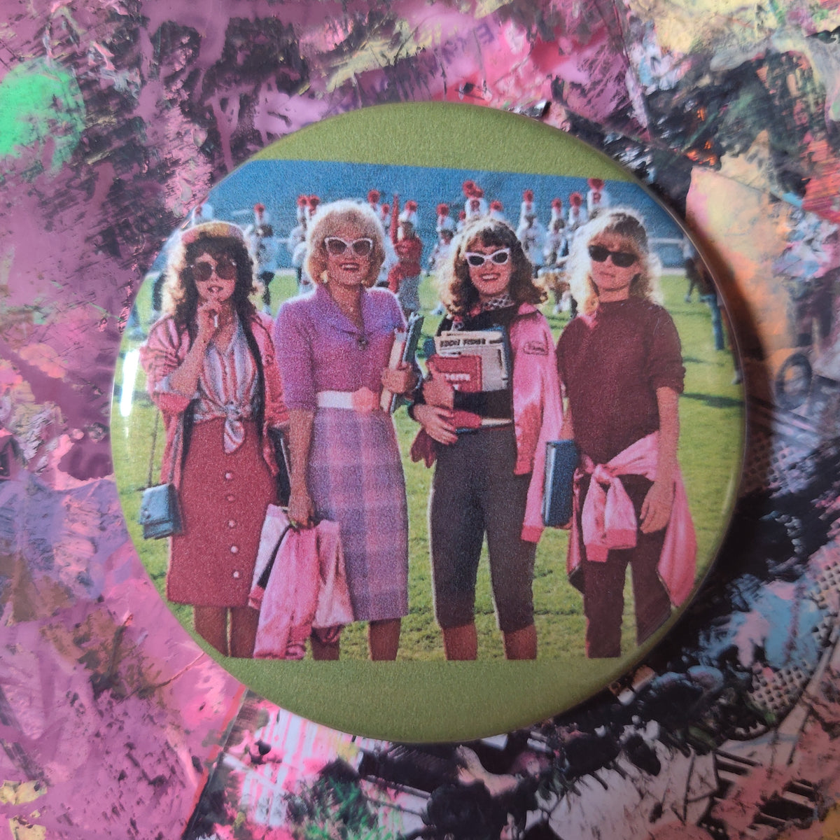 Pink Ladies pin back button – Shop Night Owl Designs