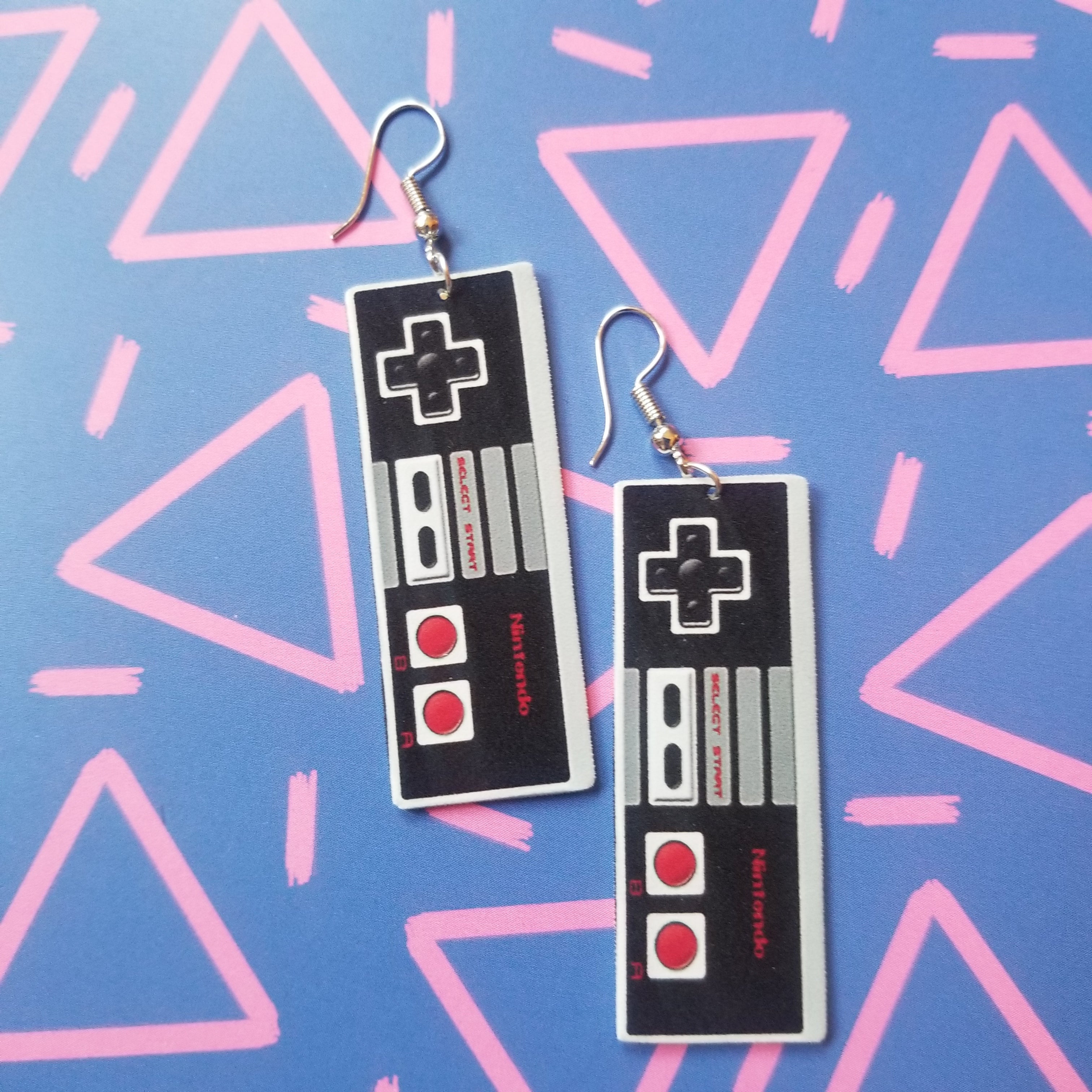 Nes Controller Earrings – Shop Night Owl Designs